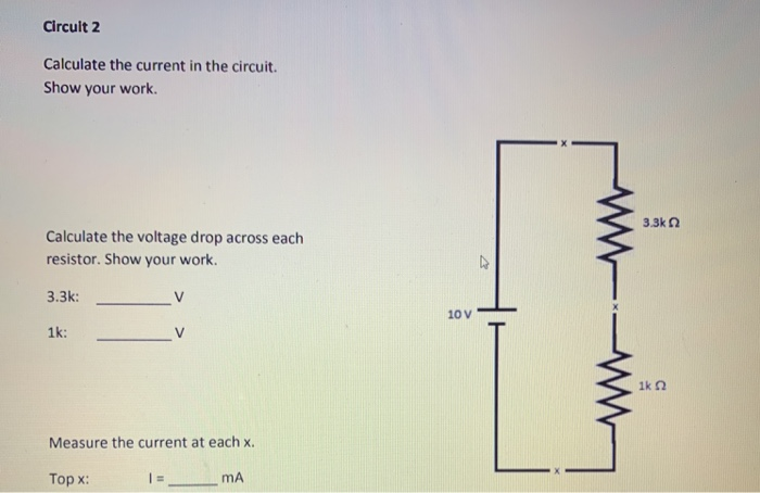 Solved Circuit 2 Calculate the current in the circuit. Show | Chegg.com