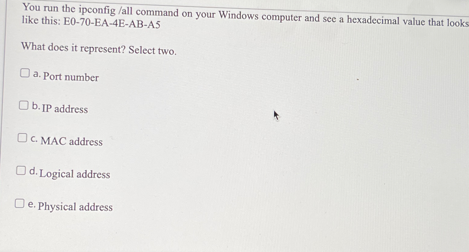 You run the ipconfig /all command on your Windows | Chegg.com