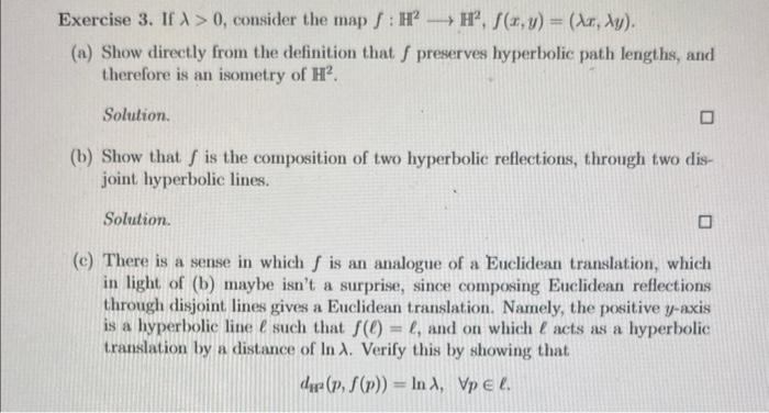 Exercise 3. If λ>0, consider the | Chegg.com