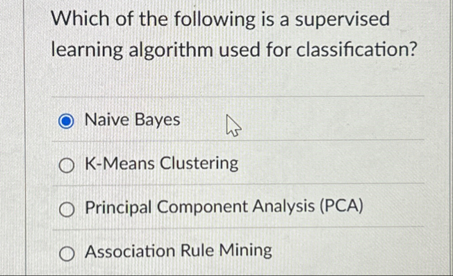 Solved Which of the following is a supervised learning | Chegg.com