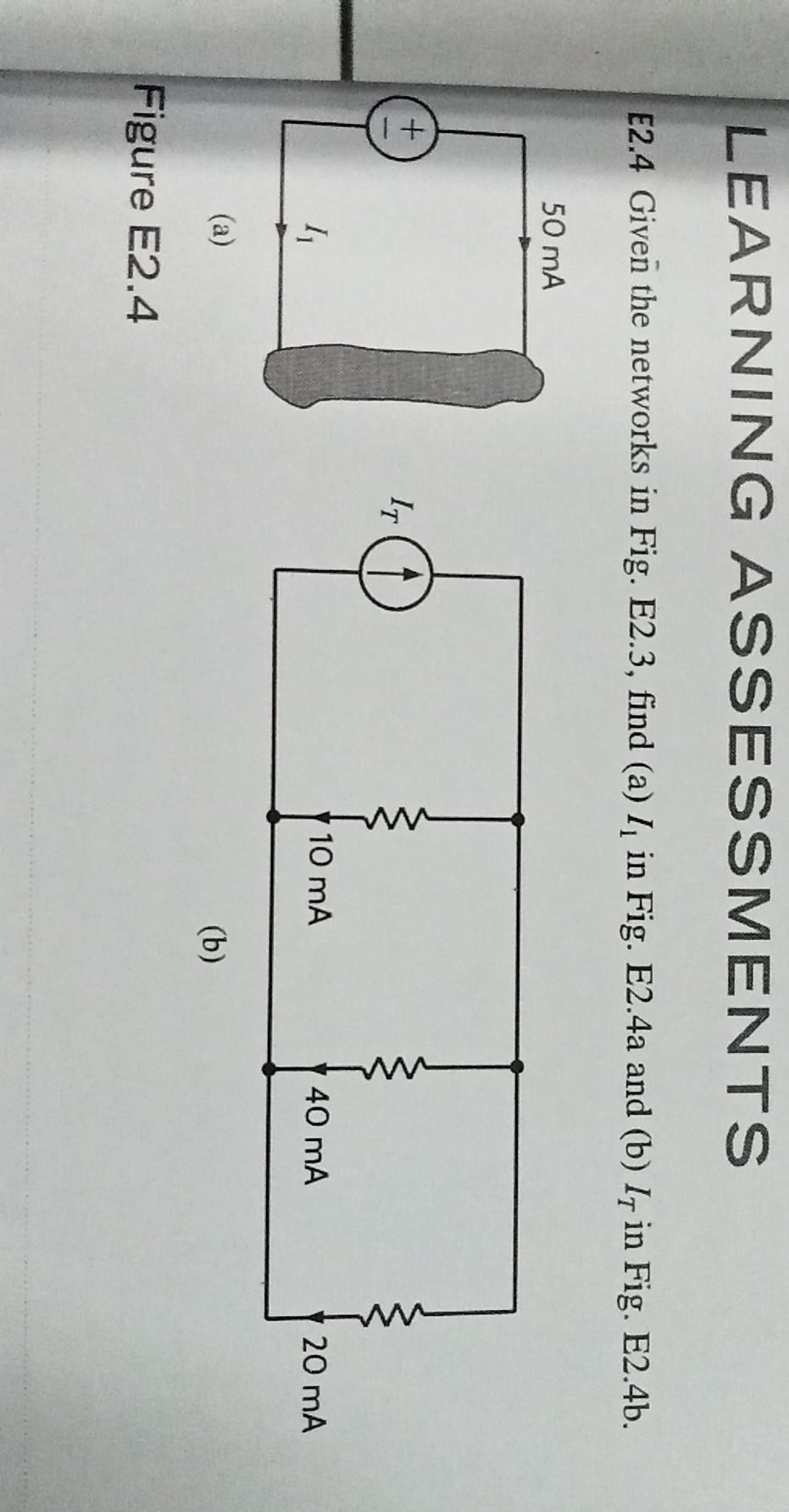 Solved LEARNING ASSESSMENTS E2.4 Given the networks in Fig. | Chegg.com
