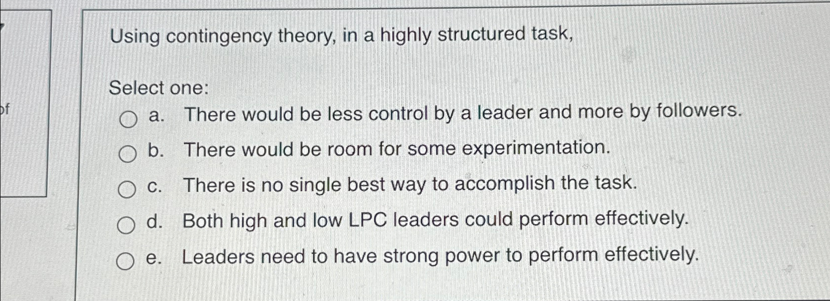 Solved Using contingency theory, in a highly structured | Chegg.com
