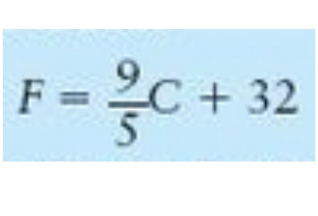 Solved F= C + 32 | Chegg.com