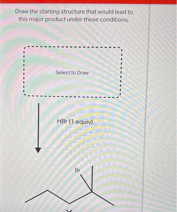 Solved Draw the starting structure that would lead to this | Chegg.com