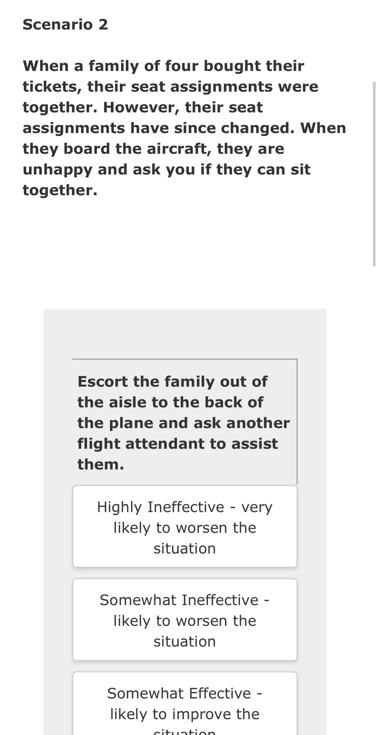 Solved Scenario 2When a family of four bought their tickets, | Chegg.com