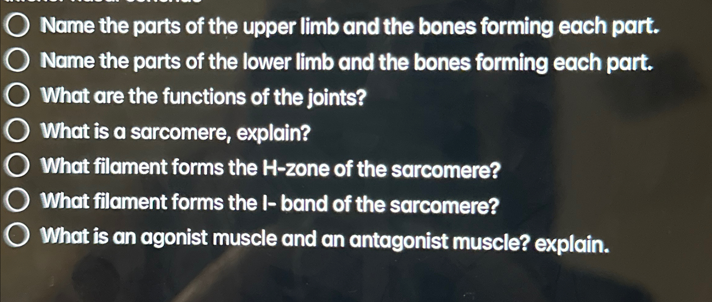 Solved Name the parts of the upper limb and the bones | Chegg.com