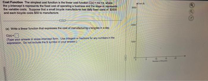 Solved Cost Function The Simplest Cost Function Is The