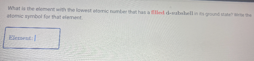 Solved What is the element with the lowest atomic number | Chegg.com