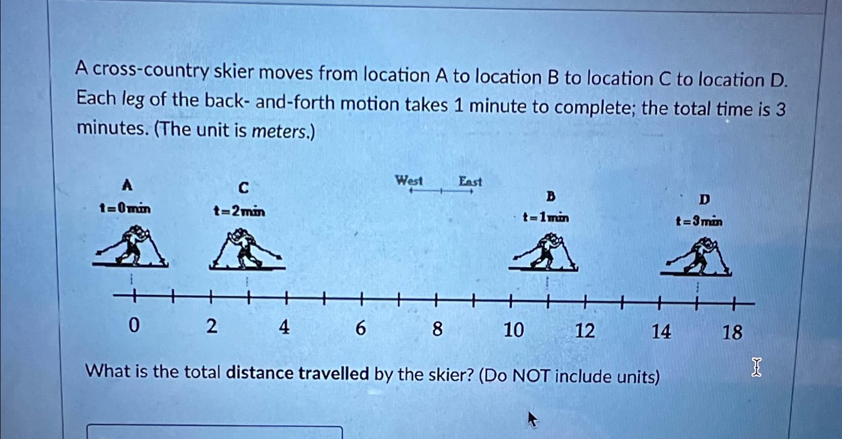 Solved A cross-country skier moves from location A to | Chegg.com