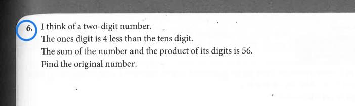 Solved I think of a two-digit number. The ones digit is 4 | Chegg.com