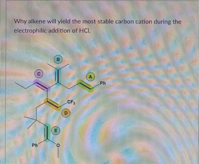 Solved Why alkene will yield the most stable carbon cation | Chegg.com