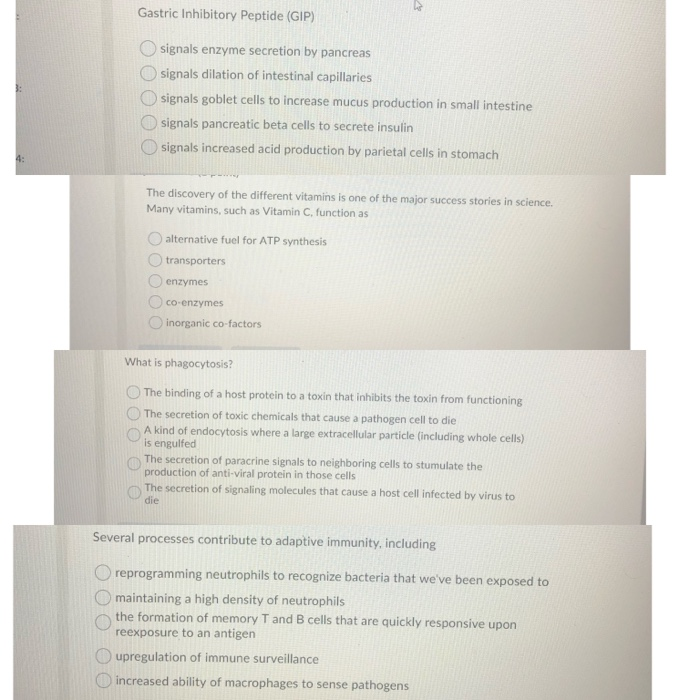 Solved Gastric Inhibitory Peptide (GIP) signals enzyme | Chegg.com