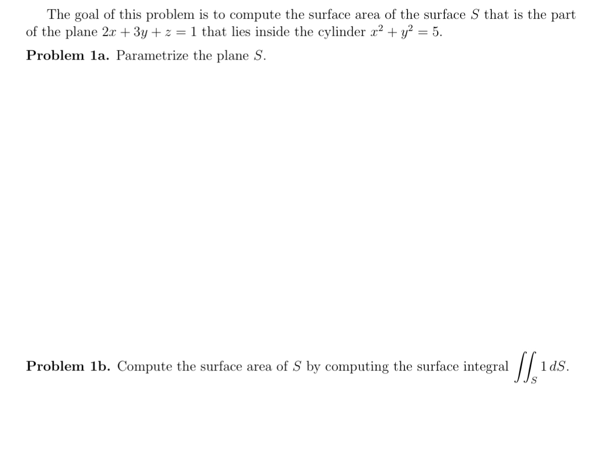 Solved The goal of this problem is to compute the surface | Chegg.com