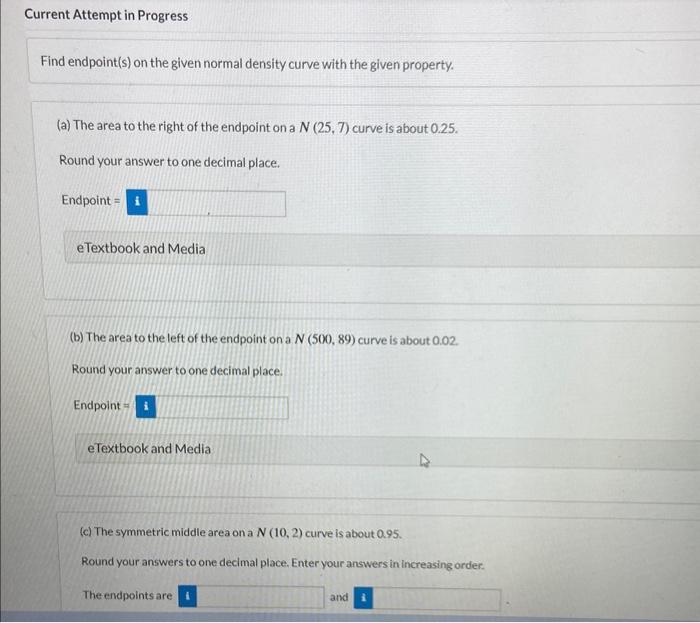 Solved Find endpoint(s) on the given normal density curve | Chegg.com