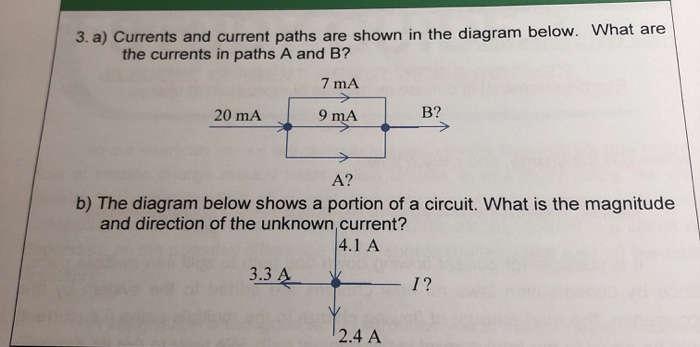 Solved 3. a) Currents and current paths are shown in the | Chegg.com