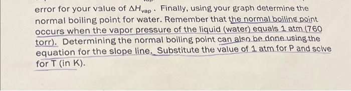 Solved Finally, using your graph determine the normal | Chegg.com