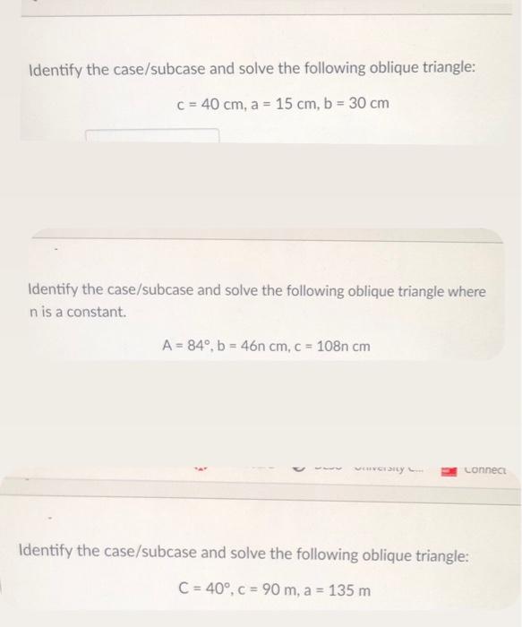 Solved Identify the case/subcase and solve the following | Chegg.com