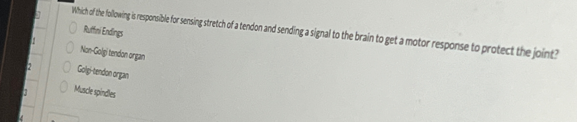 Solved Whichof the ofolowing isresponsible for sensing | Chegg.com