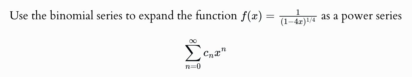 Solved Use the binomial series to expand the function | Chegg.com