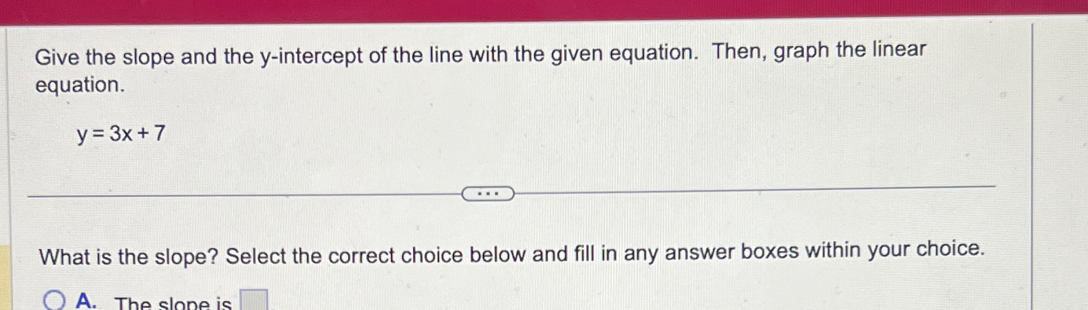 Solved Give the slope and the y-intercept of the line with | Chegg.com
