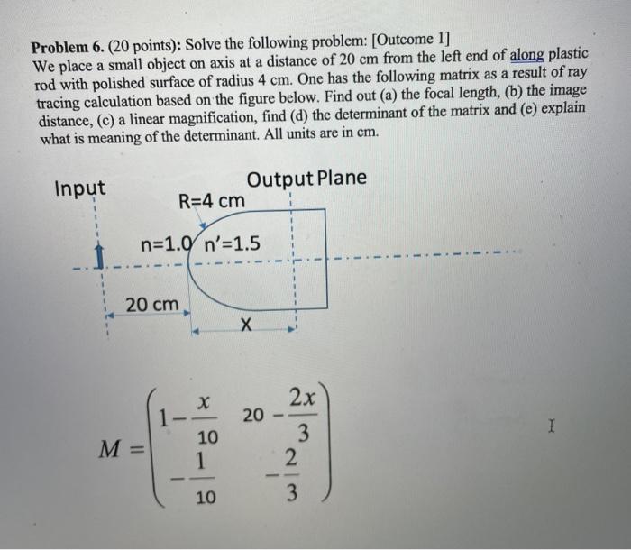 Solved Problem 6. (20 points): Solve the following problem: | Chegg.com