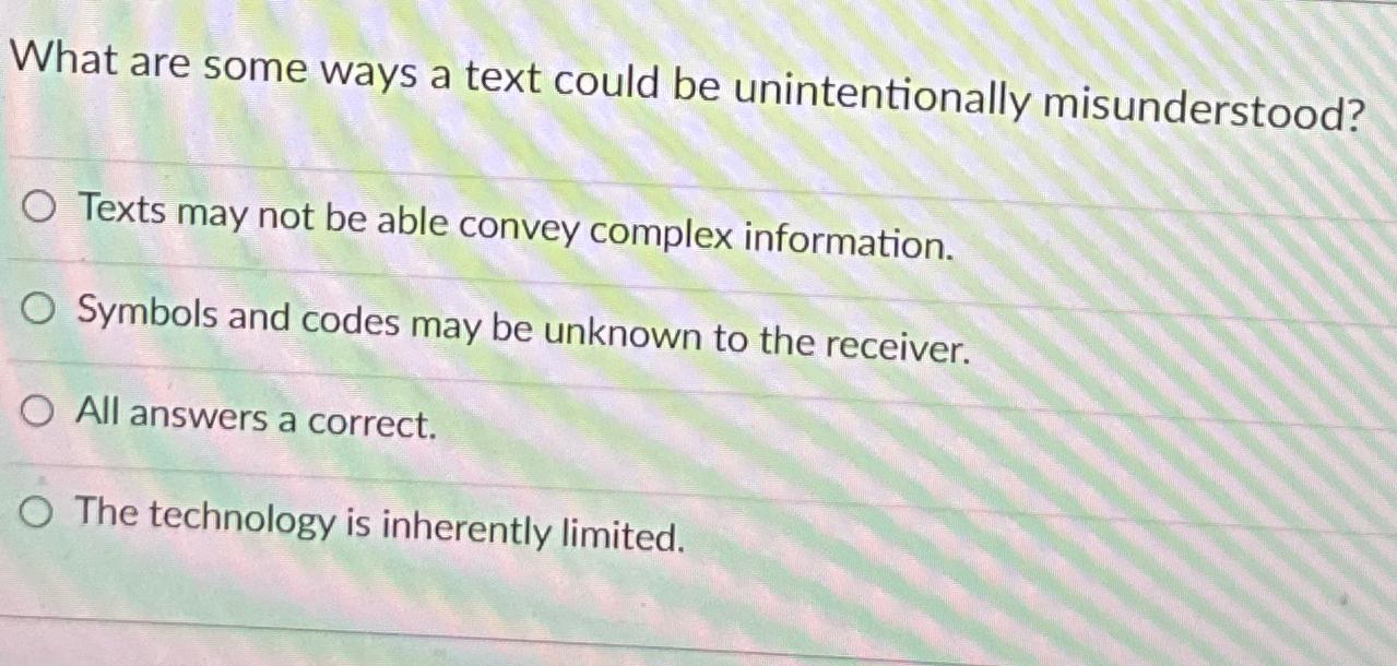 Solved What are some ways a text could be unintentionally | Chegg.com