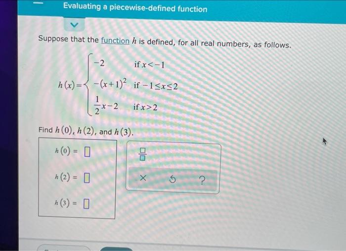 Solved Evaluating a piecewise-defined function Suppose that | Chegg.com