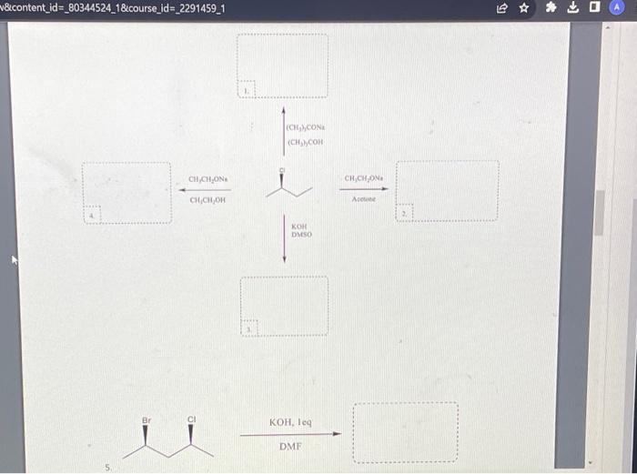 Solved CH3CH4ON Mroues koit DMso DMF KOH, Ieq | Chegg.com