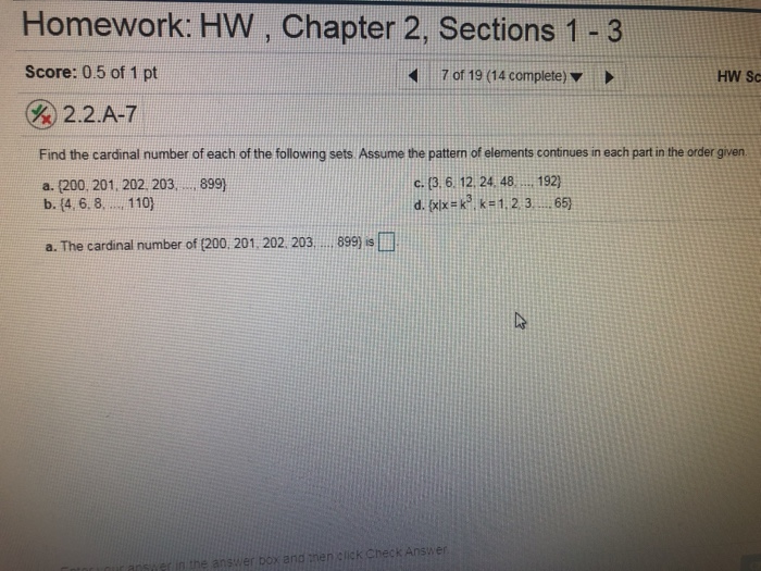 Solved Homework Hw Chapter 2 Sections 1 3 Score 0 5 Of 1