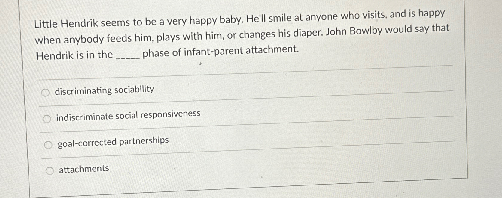 Solved Little Hendrik seems to be a very happy baby. He'll | Chegg.com