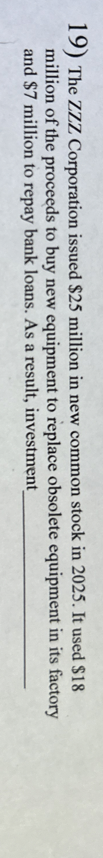 Solved The ZZZ Corporation issued $25 ﻿million in new common | Chegg.com