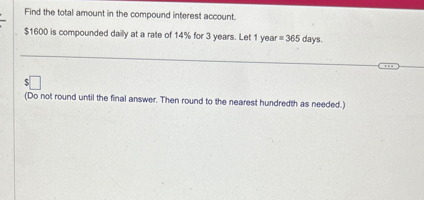 Solved Find the total amount in the compound interest | Chegg.com