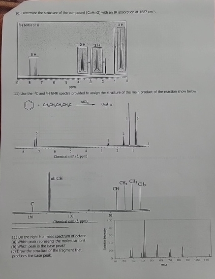 Solved Determine the structure of the compoind ( C10H12O ) | Chegg.com