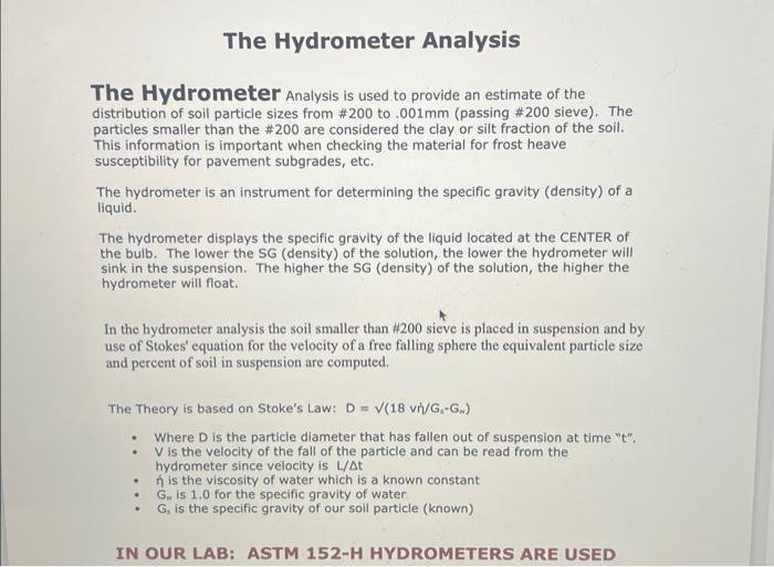 centerline of the bulb. The hydrometer is calibrated | Chegg.com