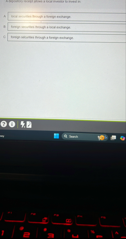 Solved A depository receipt allows a local investor to | Chegg.com