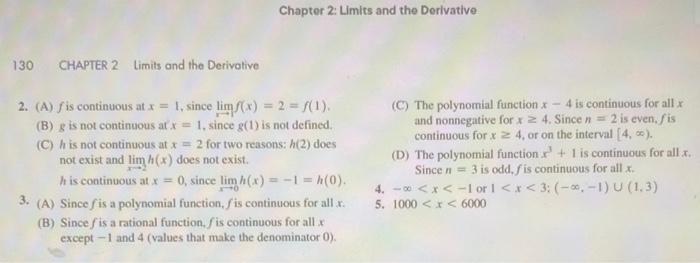 Chapter 2: Limits and the Derivative 130 CHAPTER 2 | Chegg.com