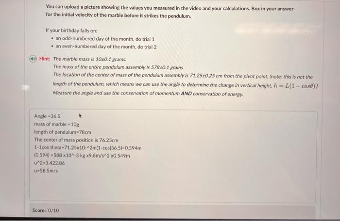 Solved You can upload a picture showing the values you | Chegg.com