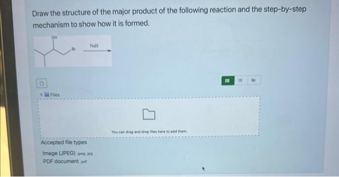 Solved Draw the structure of the major product of the | Chegg.com