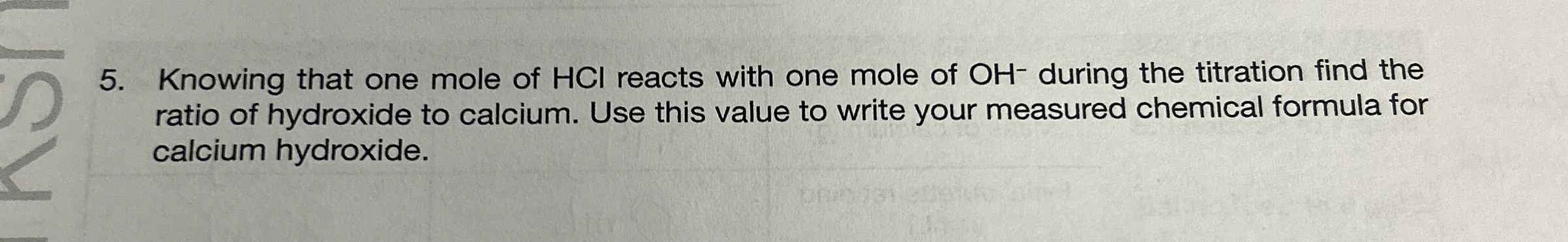 Solved Knowing that one mole of HCl reacts with one mole of | Chegg.com