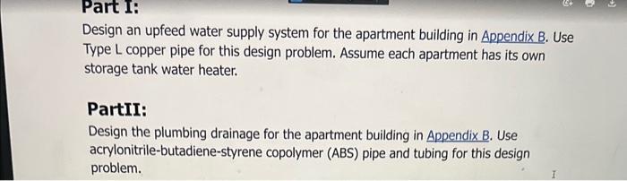 Design an upfeed water supply system for the | Chegg.com