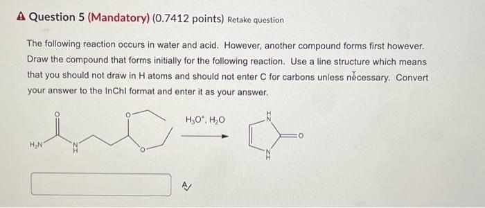 Solved The following reaction occurs in water and acid. | Chegg.com