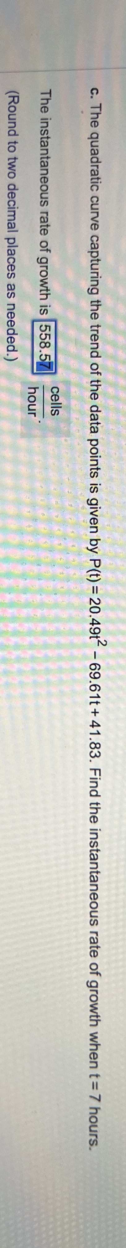 he quadratic curve capturing the trend of the data | Chegg.com
