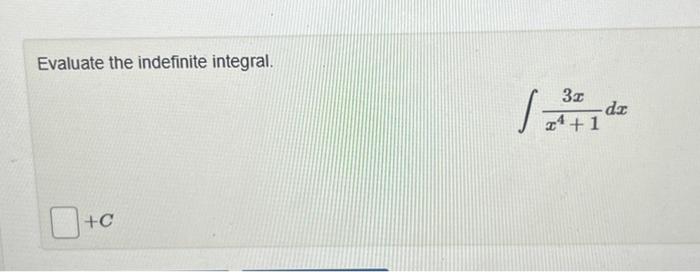 Solved Evaluate the indefinite integral. \\[ \\int \\frac{3 | Chegg.com