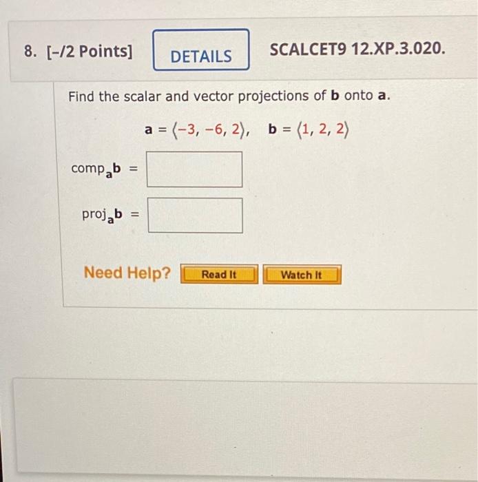 Solved 1. [-/1 Points) SCALCET9 12.3.005. DETAILS Find a b a | Chegg.com Solved 1. [-/1 Points) SCALCET9 12.3.005. DETAILS Find a b a | Chegg.com