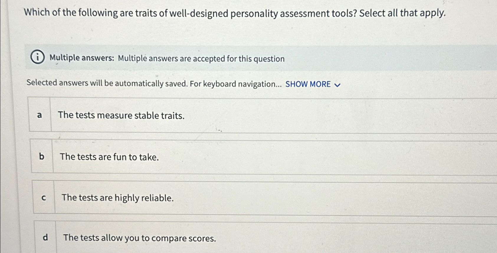 Solved Which of the following are traits of well-designed | Chegg.com