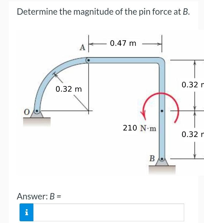 Determine The Magnitude Of The Pin Force At B