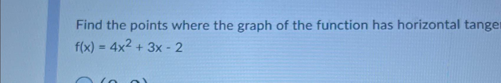 Solved Find the points where the graph of the function has | Chegg.com