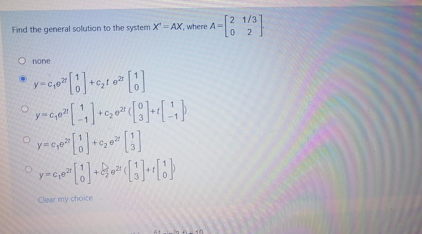 Solved Find the general solution to the system X' = AX, | Chegg.com