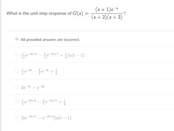 Solved What is the unit step response of | Chegg.com