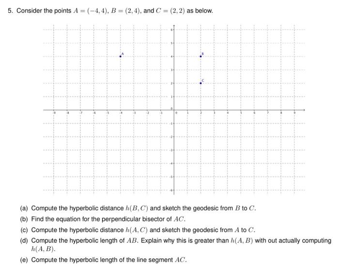 5. Consider the points A = (-4,4), B = (2,4), and C = | Chegg.com